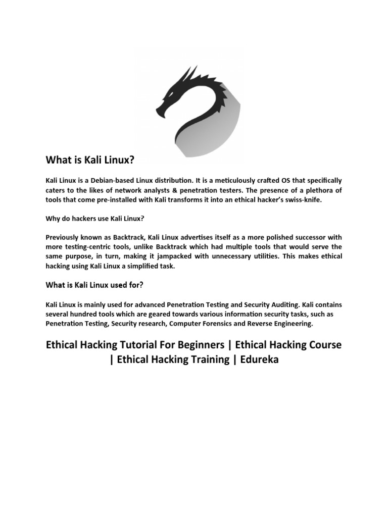 About Kali | PDF | Security Hacker | Systems Engineering