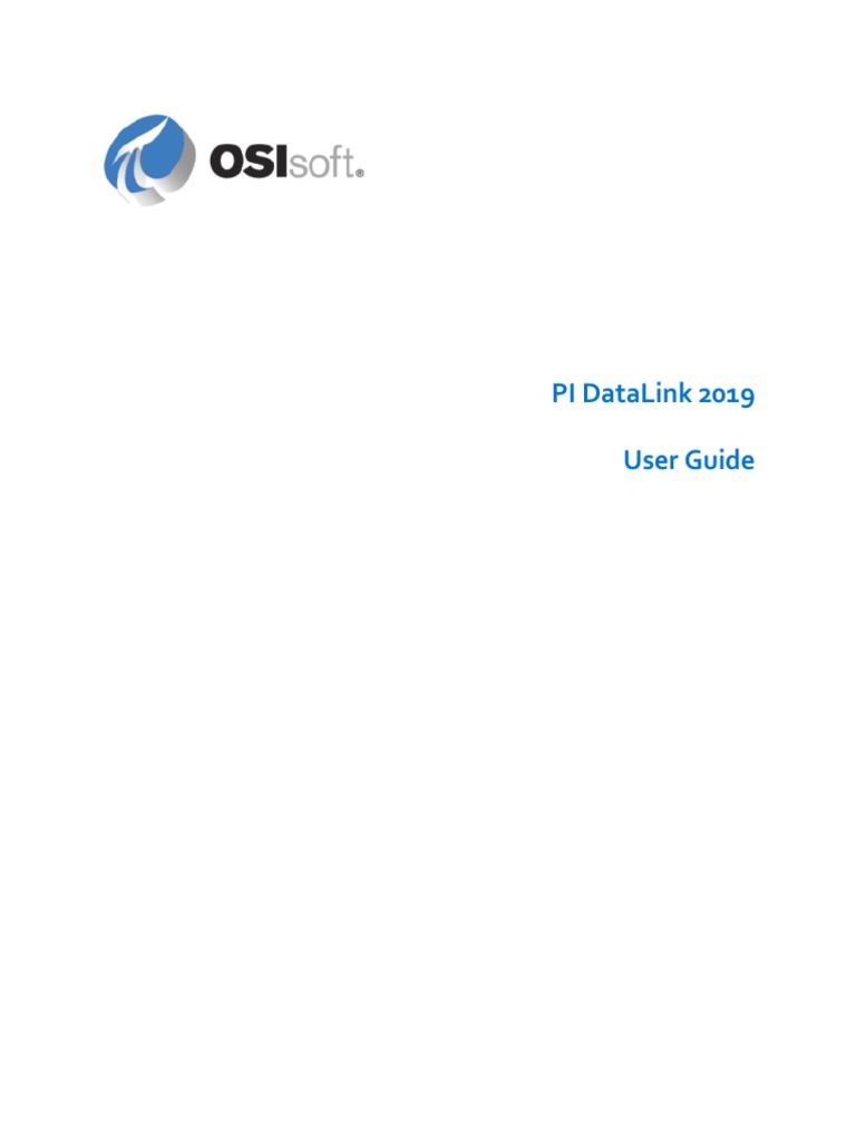Pi Datalink 2019 User Guide Pdf Microsoft Excel Installation Computer Programs