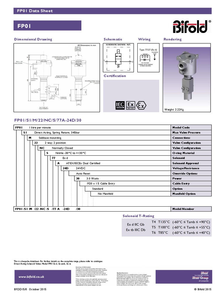 FP01 Data Sheet: FP01/S1/M/22/NC/S/77A-24D/30 | PDF | Equipment ...