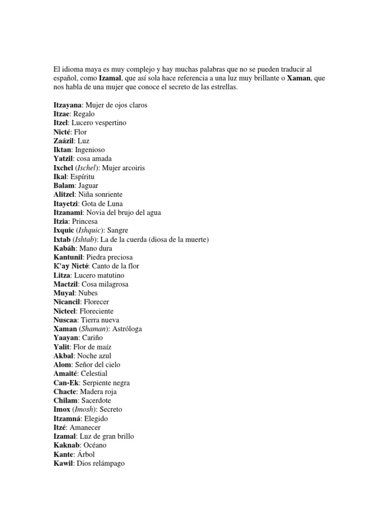 Nombres Maya | PDF | Civilización maya