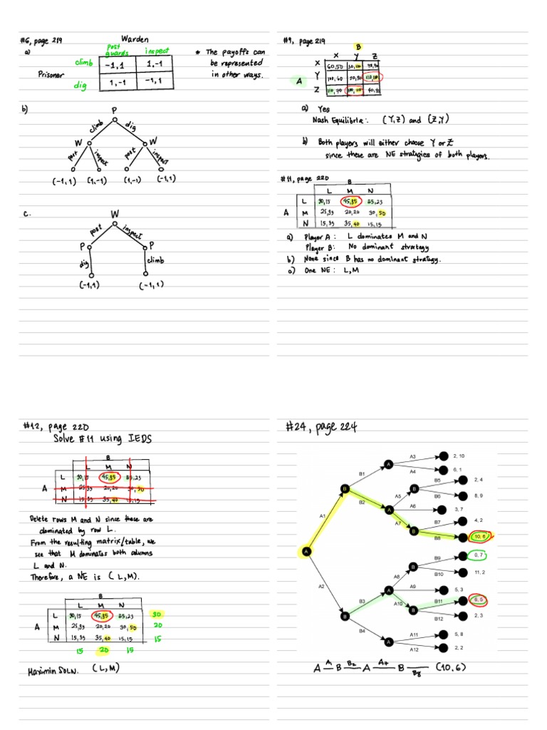 Solution To CW Game Theory Part 3 | PDF | Microeconomics | Mathematics