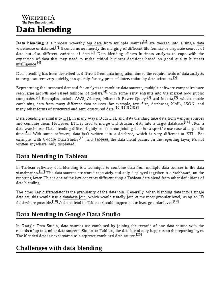 Data Blending | Download Free PDF | Information Technology Management | Computer Data