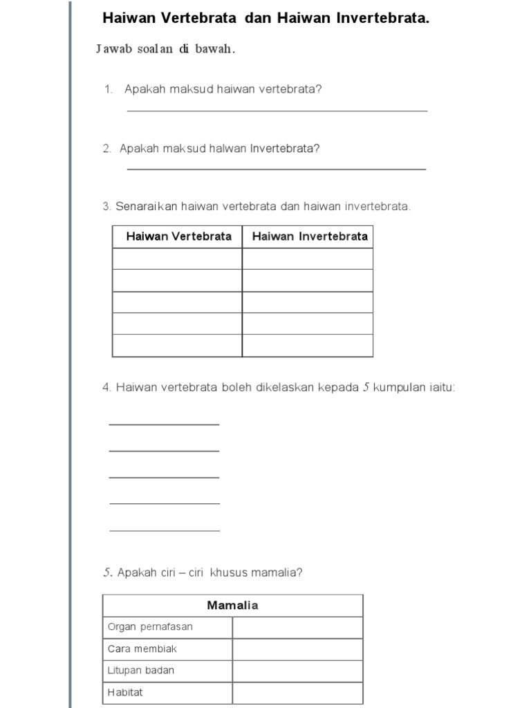 Latihan Haiwan (2 Files Merged) | PDF