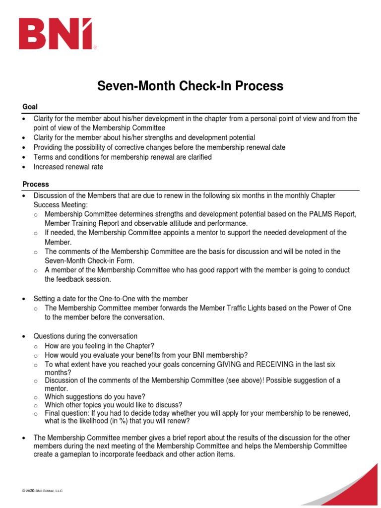 Seven Month Check-In Form and Process | PDF | Human Communication ...