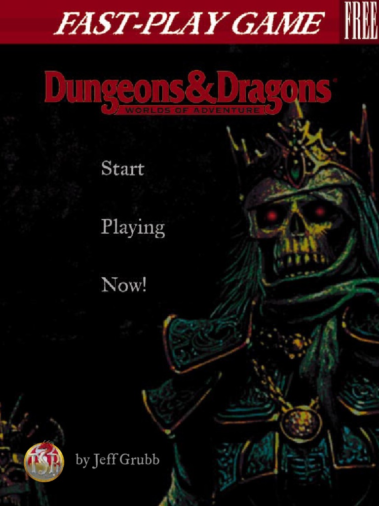 Fast Play - Diungeons & Dragons | PDF | Dungeons & Dragons | Role ...
