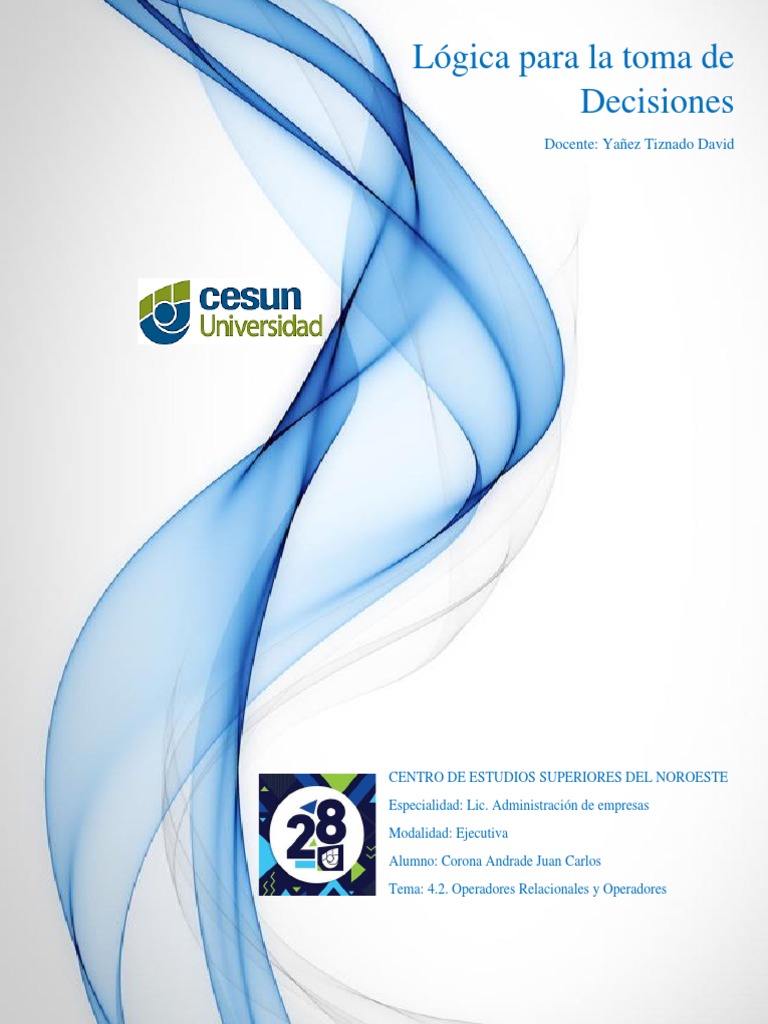 Operadores Relacionales y Lógicos | PDF