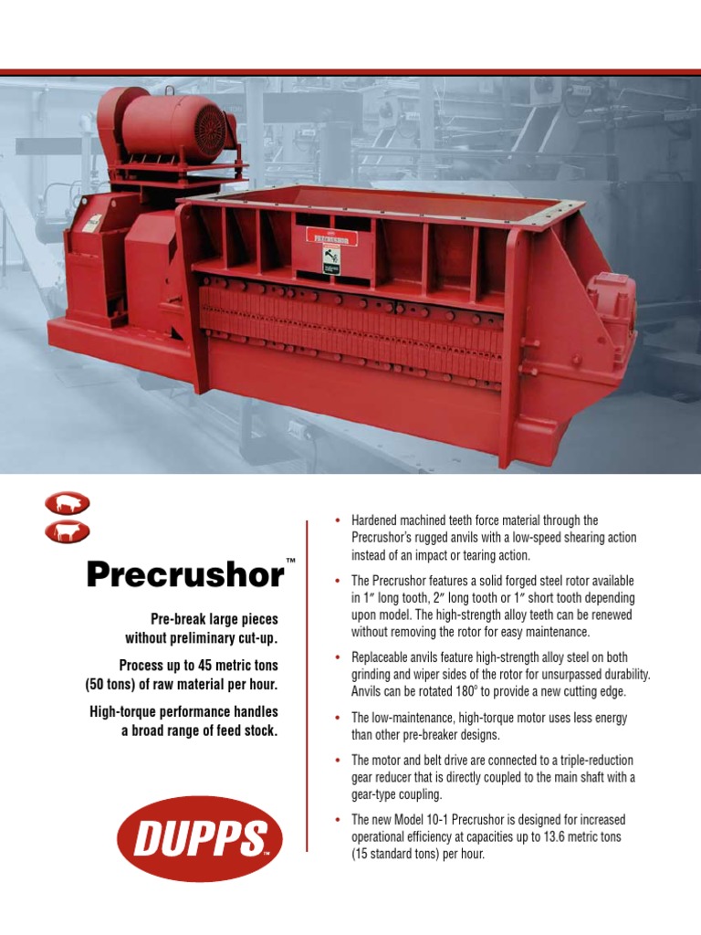 Triturador Dupps Animales Enteros | PDF | Forging | Metalworking