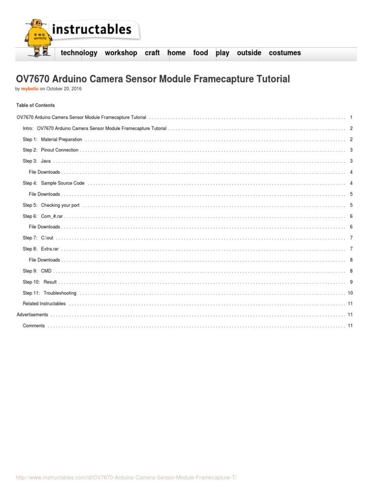 OV7670 Arduino Camera Sensor Module Framecapture T | PDF | Computer ... OV7670 Arduino Camera Sensor Module Framecapture T | PDF | Computer ...