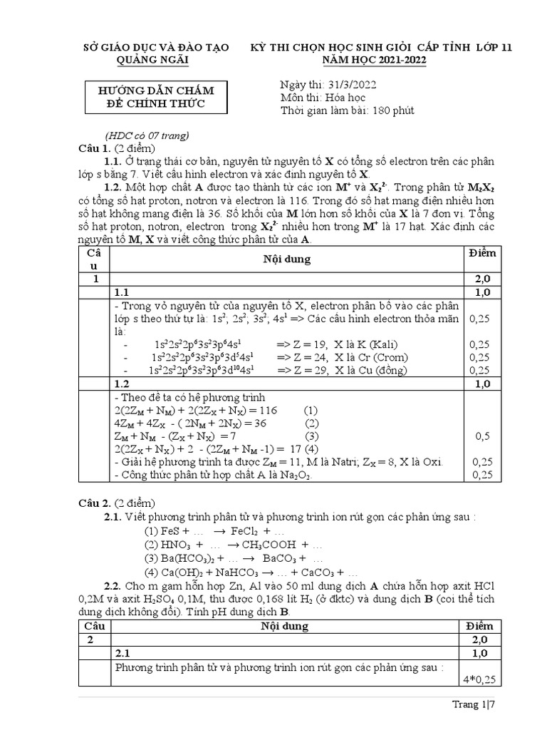 1 Hdc Đề Hsg 11 - Nh 2021-2022 Lần 1 - Sao Chép | PDF