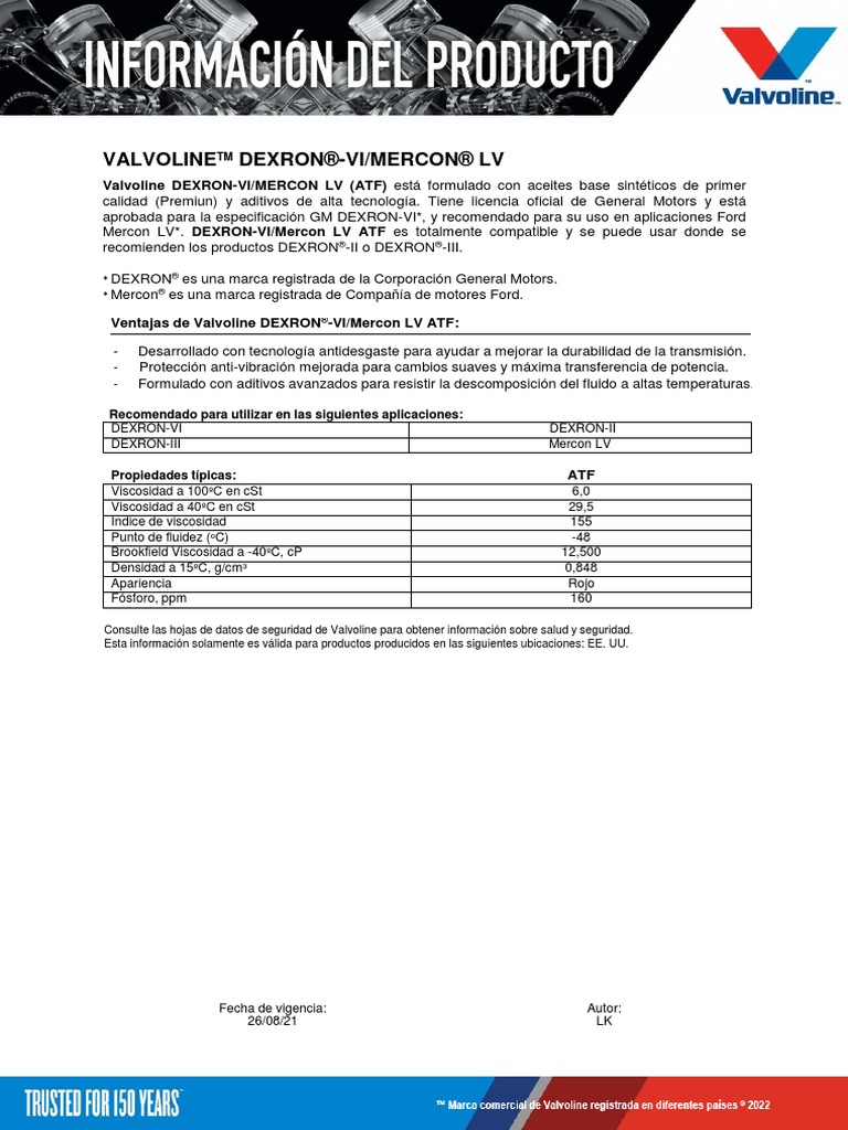 Dexron Vi Atf | PDF