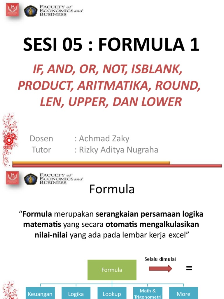 Sesi 05 - Formula I - If - Not - and - or DLL | PDF