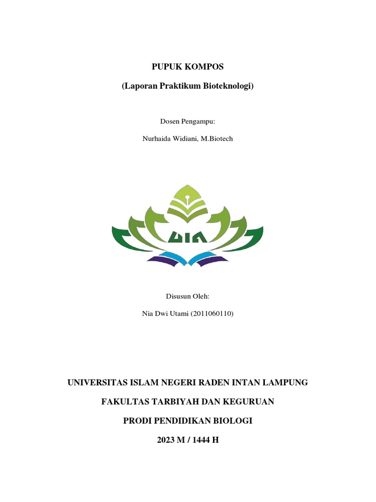 Laprak Kompos - Nia Dwi Utami.2011060110.6b | PDF | Kesehatan Holistik