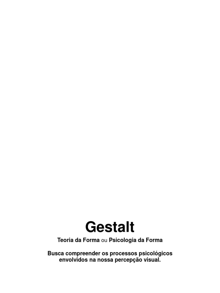Psicologia Visual: Leis da Gestalt | PDF | Imagem | Simetria