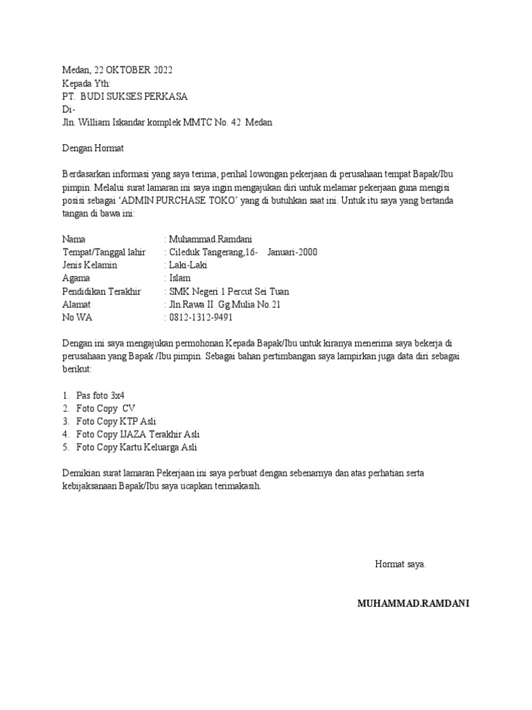 Muhammad Ramdani | PDF | Karier & Perkembangan