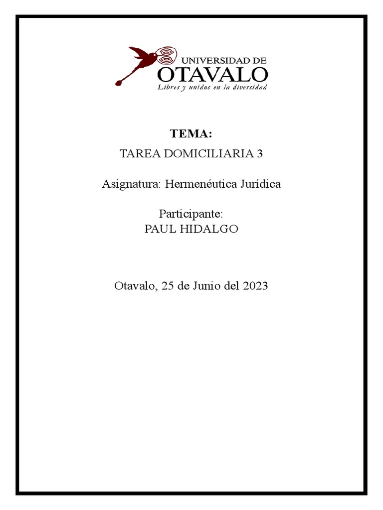 Hermeneutica Paul Hidalgo | PDF | Derecho penal | Constitución