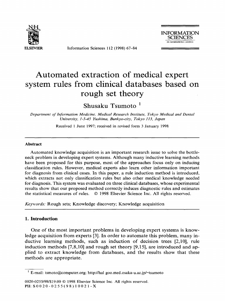 Tsumoto 1998 | PDF | Bootstrapping (Statistics) | Cross Validation ...