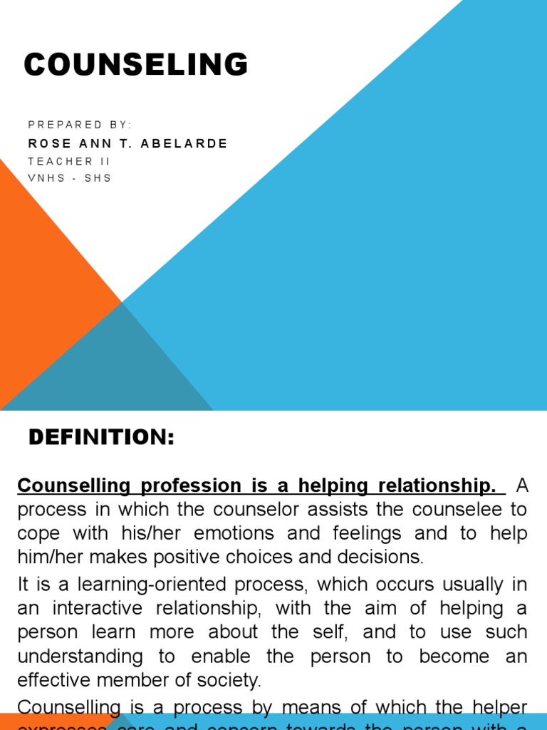 Core Values of Counseling Explained | PDF | Counseling Psychology ...