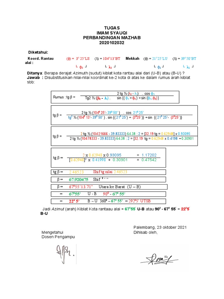 Tugas Ilmu Falak RUMUS 2 | PDF