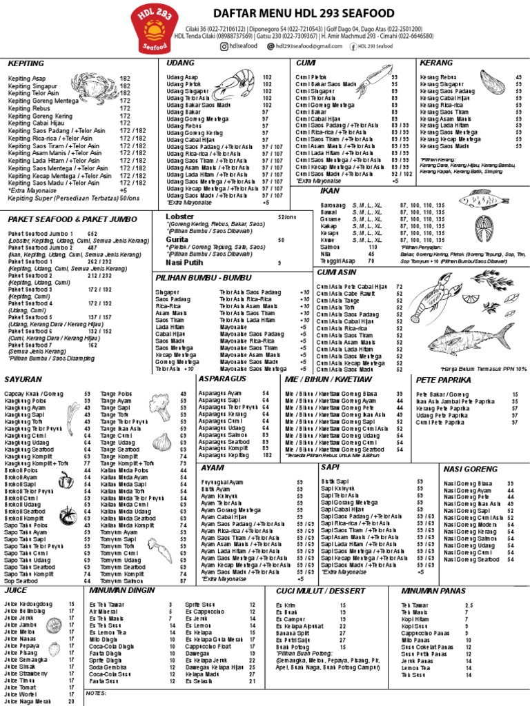 List Menu HDL 2022 | PDF