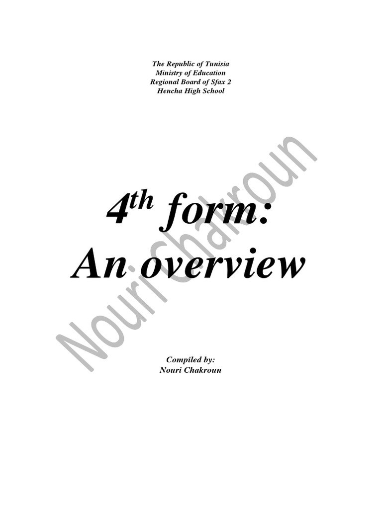 4th Form An Overview | PDF | Syntax | Language Mechanics