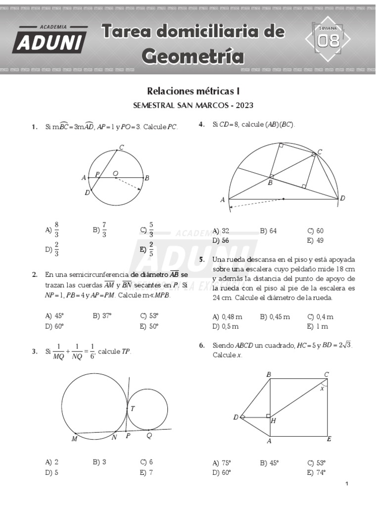 G SSM Dom Sem08 | PDF | Geometría euclidiana | Formas geométricas