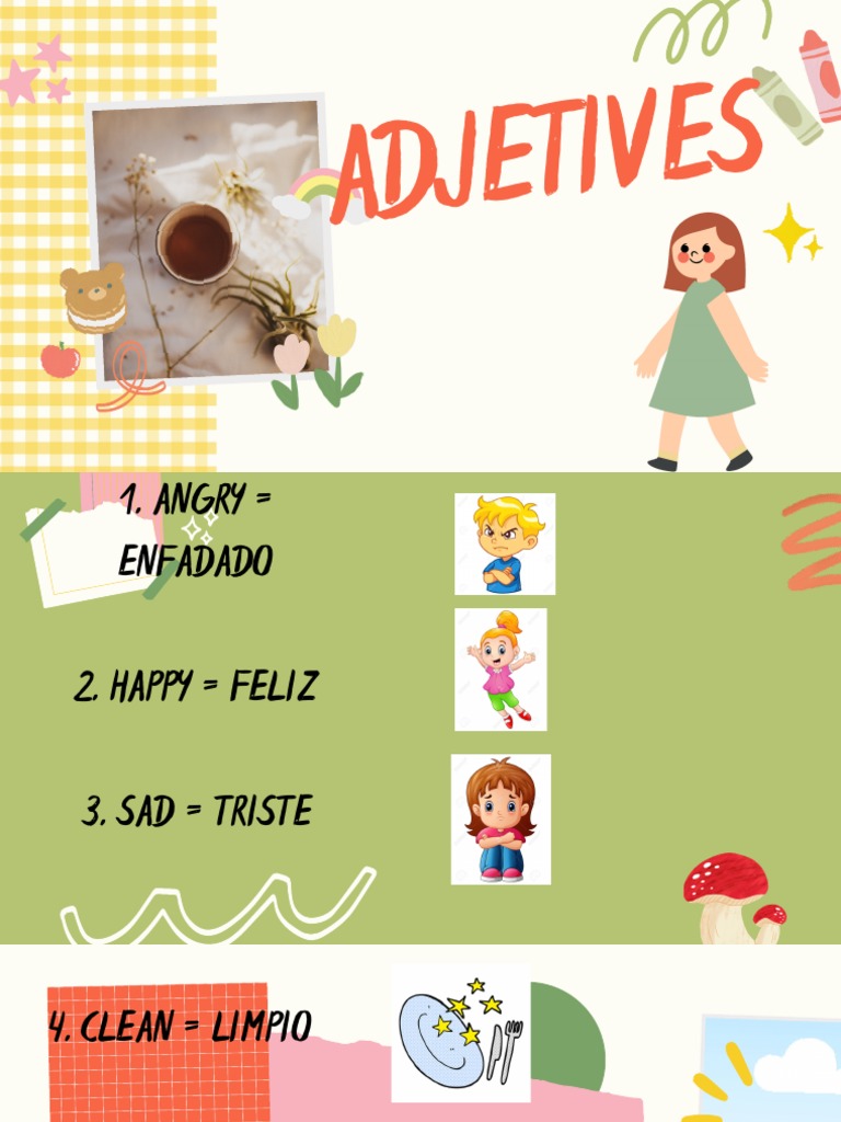 ENGLISH Pictionary (Adjectives) | PDF