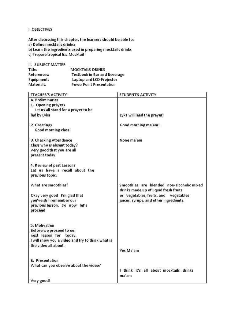 Bartending Demo | PDF | Cocktails | Drink