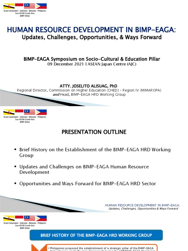 Bimp-Eaga HRD PPT - Atty. Joselito Alisuag - PH Ched | PDF