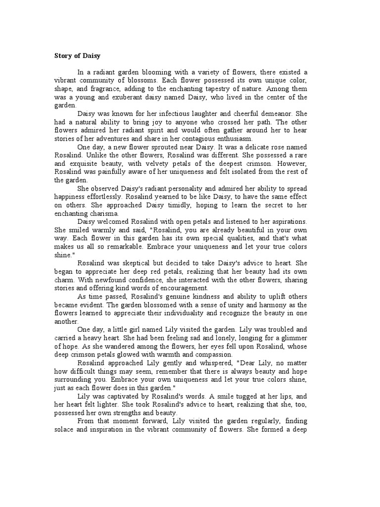 Story of Daisy | PDF | Beauty | Flowers
