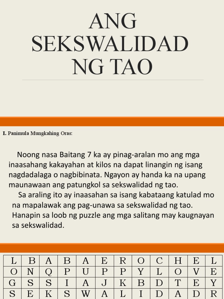 Ang Sekswalidad | PDF
