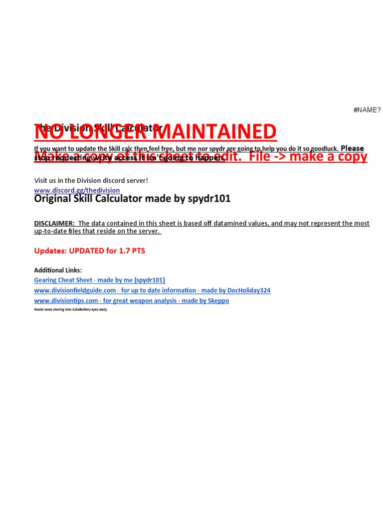 The Division Skill Calculator | PDF | Securities | Hazards
