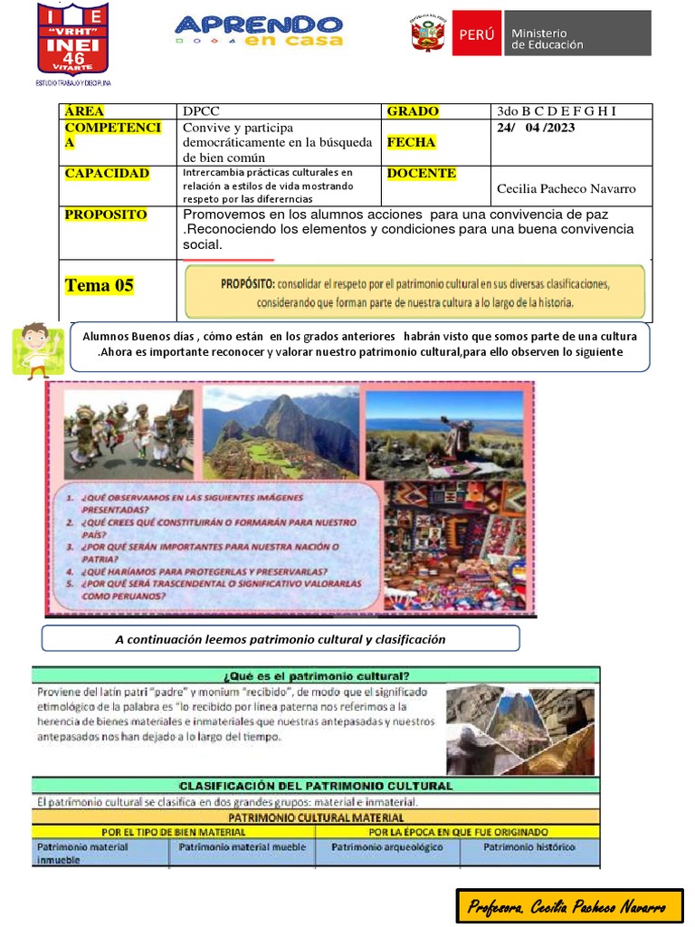 Promoción y Conservación del Patrimonio Cultural | PDF | Patrimonio ...