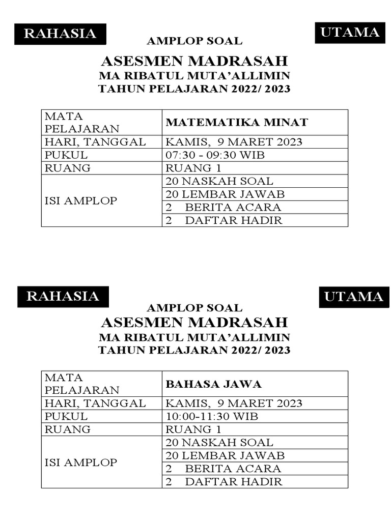 SAMPUL Amplop | PDF