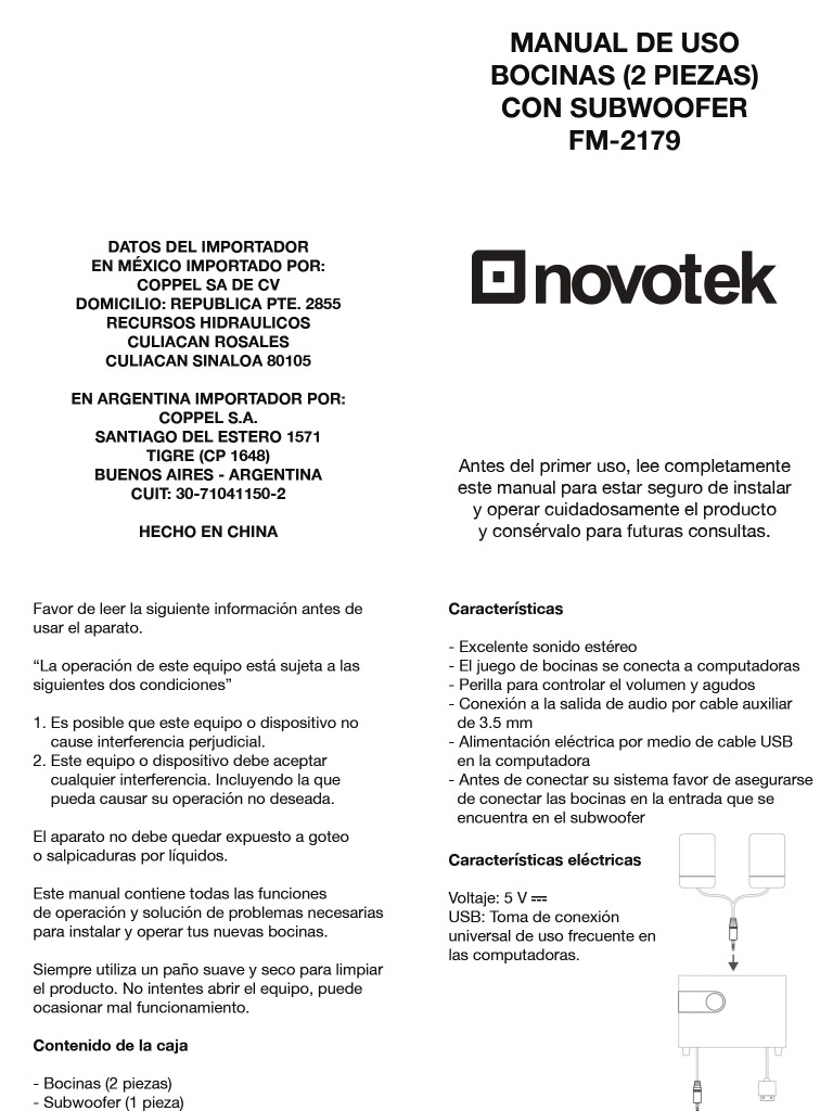 Manual Bocina 2 1 Fm 2179 Pdf
