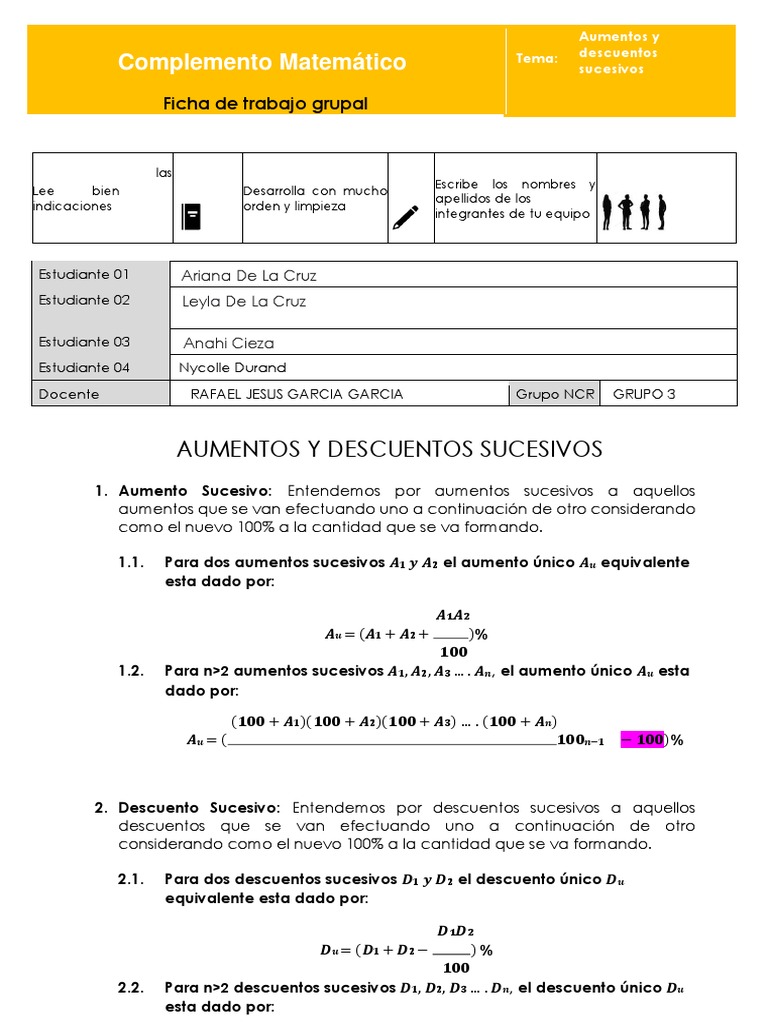 Ficha de Trabajo Grupal T1 | PDF