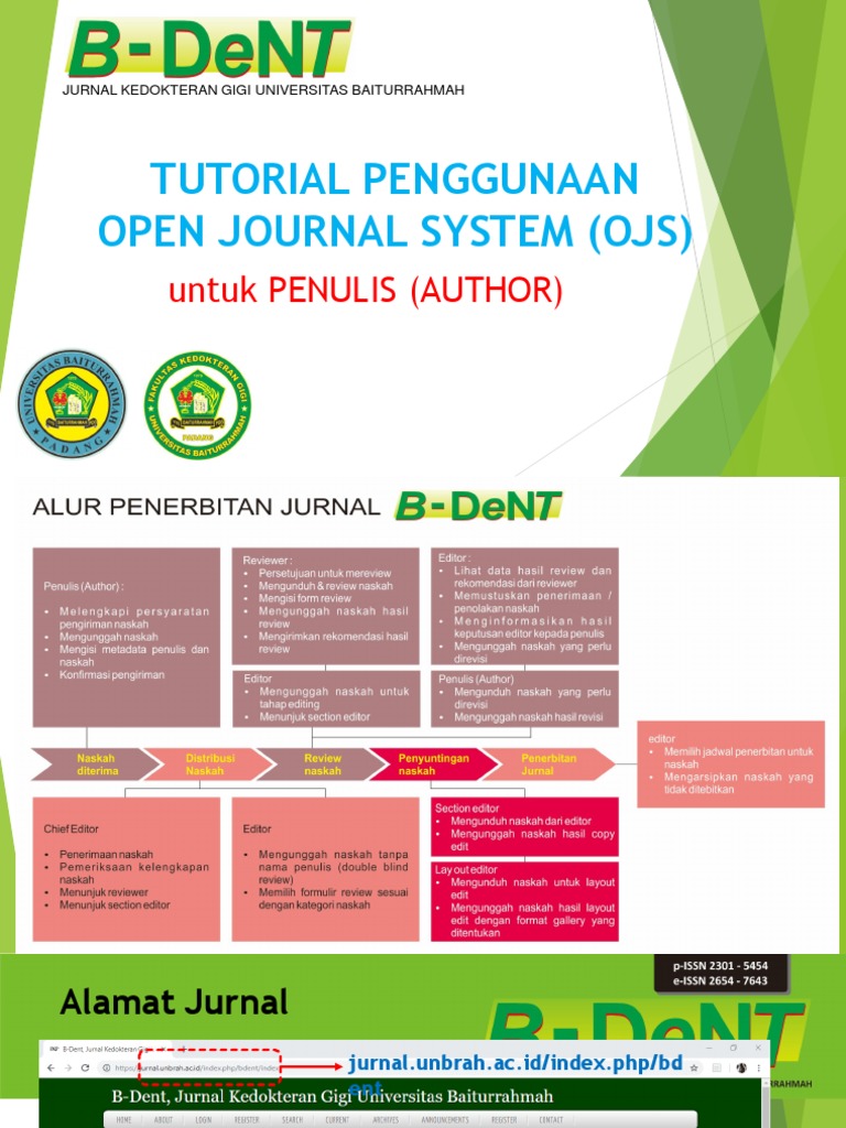 TUTORIAL PENGGUNAAN OPEN JOURNAL SYSTEM (OJS) Jurnal B-Dent Untuk ...