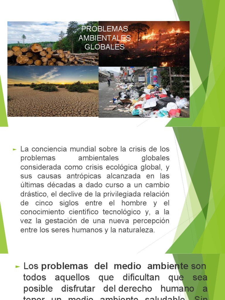 Problemas Ambientales Globales Actuales Pdf Entorno Natural Agua