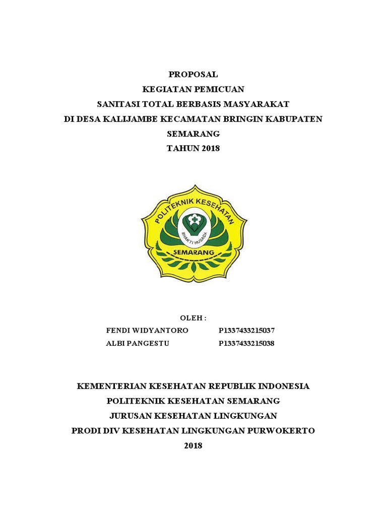 Proposal STBM | PDF | Pengembangan Diri | Kesehatan Holistik