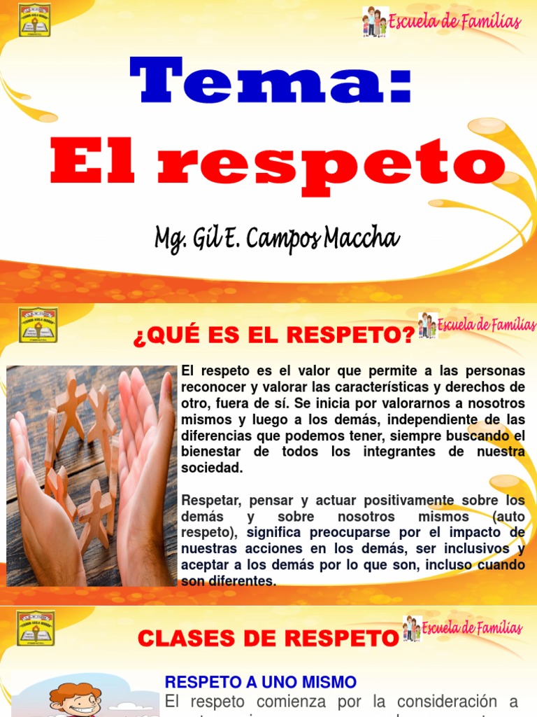 Los Valores Que Es El Valor Del Respeto Fomentemos El Valor Del