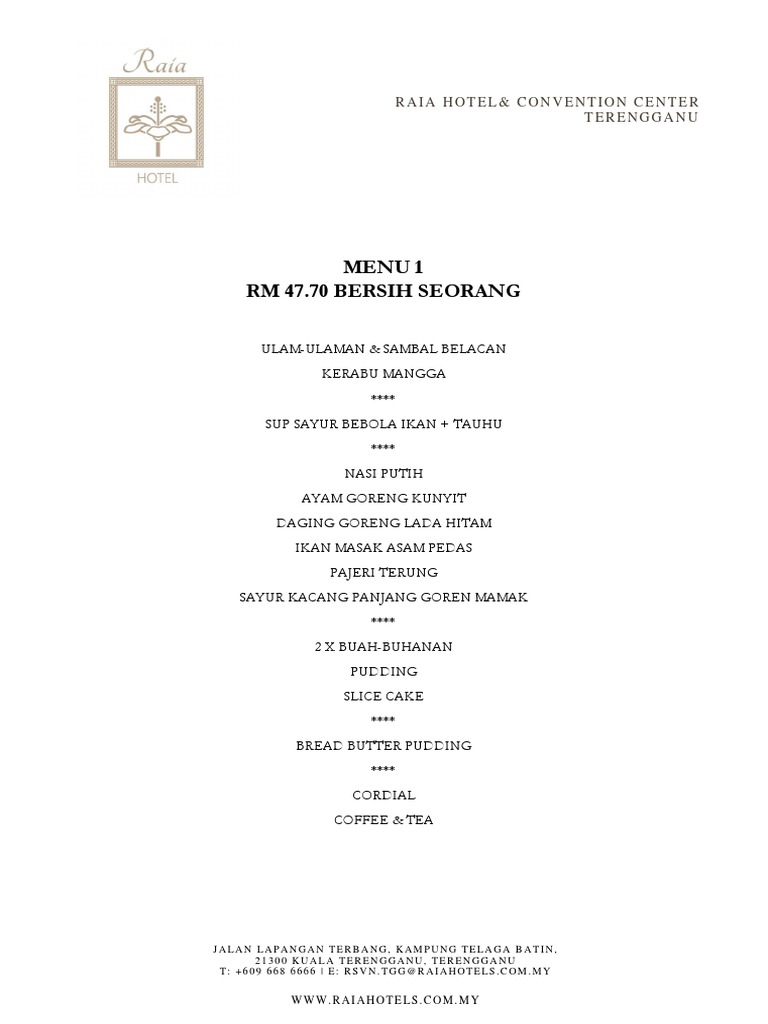 Menu Buffet | PDF