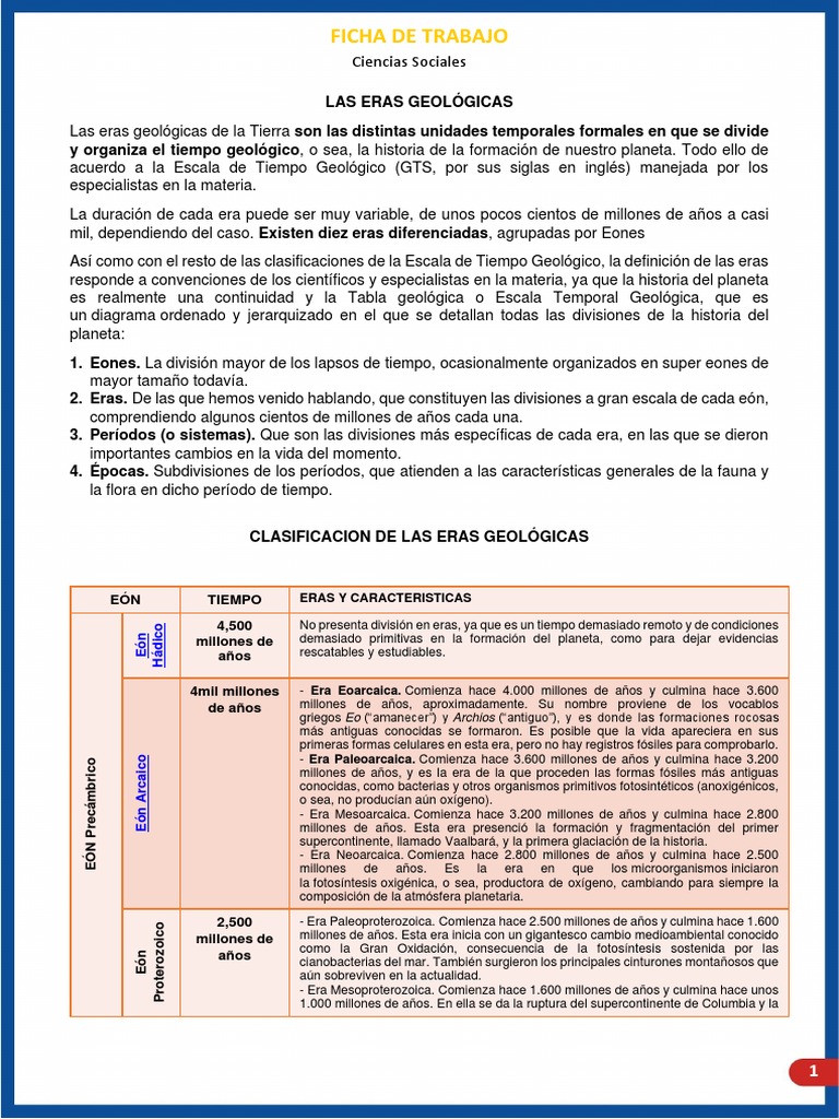 Eras Geologicas | PDF | Cretáceo | Ciencias de la Tierra