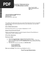 Benefit Verification Letter: Social Security Administration | PDF ...
