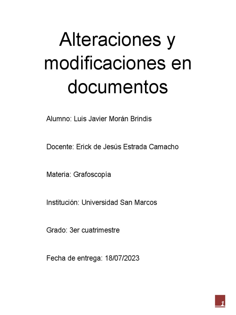 Documentoscopía Práctica | PDF | Escritura