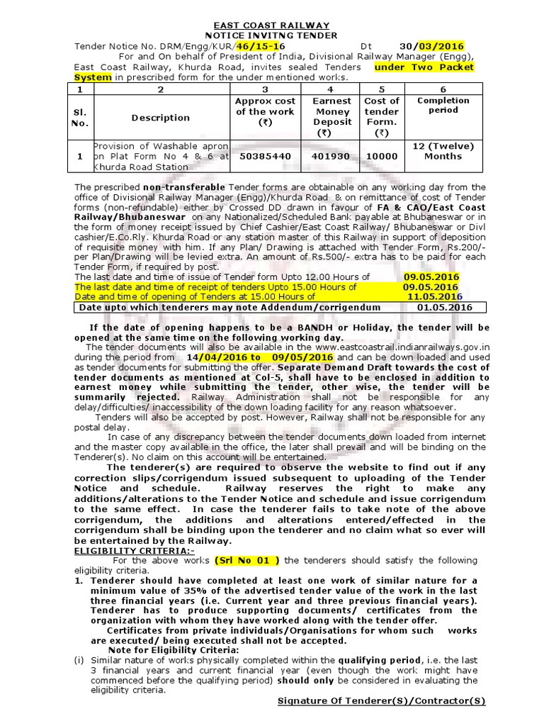 Tender Brief | Download Free PDF | Taxes | Banks