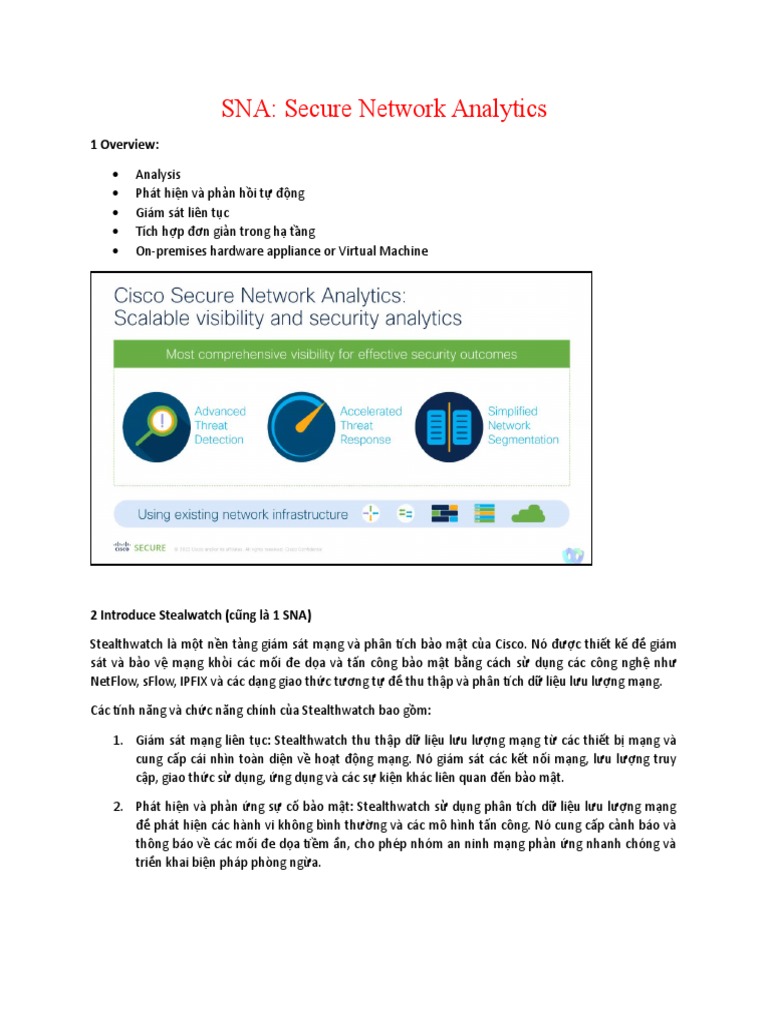SNA: Secure Network Analytics: 1 Overview | PDF