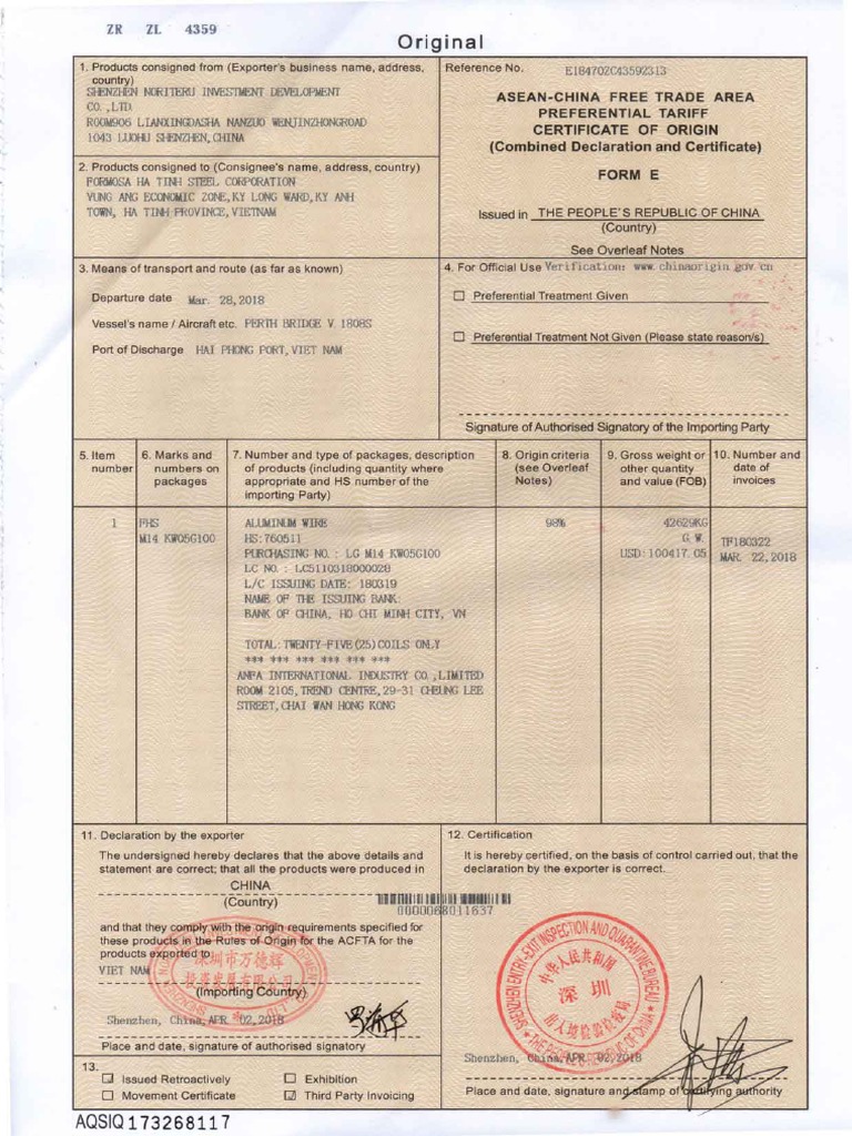 Bo Chung Tu Xuat Nhap Khau | PDF
