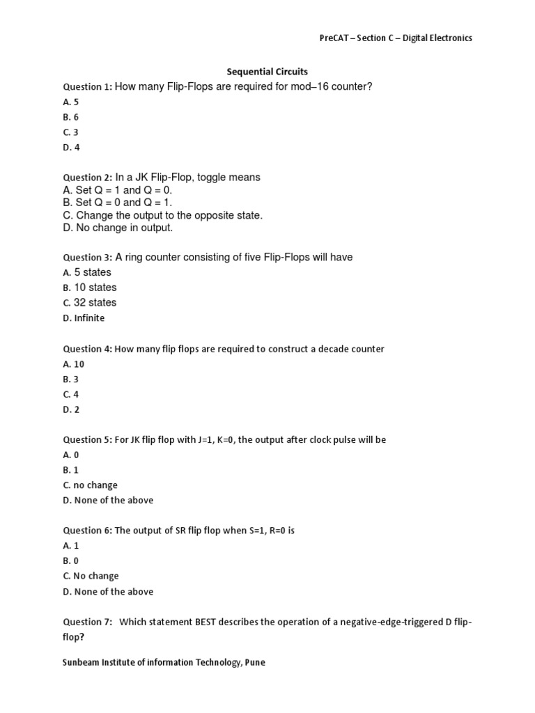 Section C - Digital MCQ3 | PDF | Digital Technology | Computing