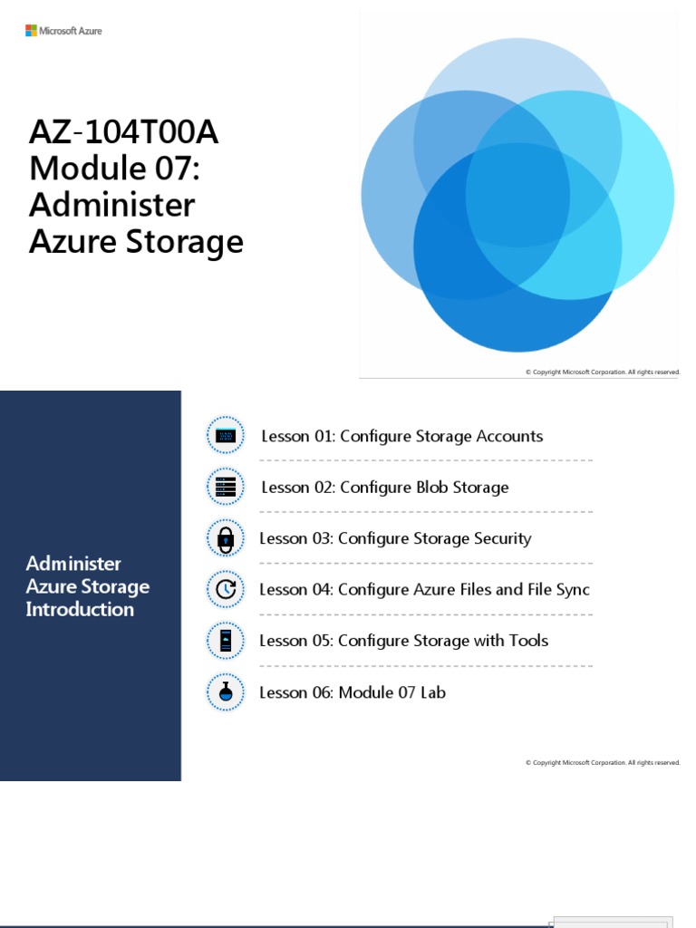 AZ 104T00A ENU PowerPoint - 07 | PDF | Computer File | Microsoft Azure