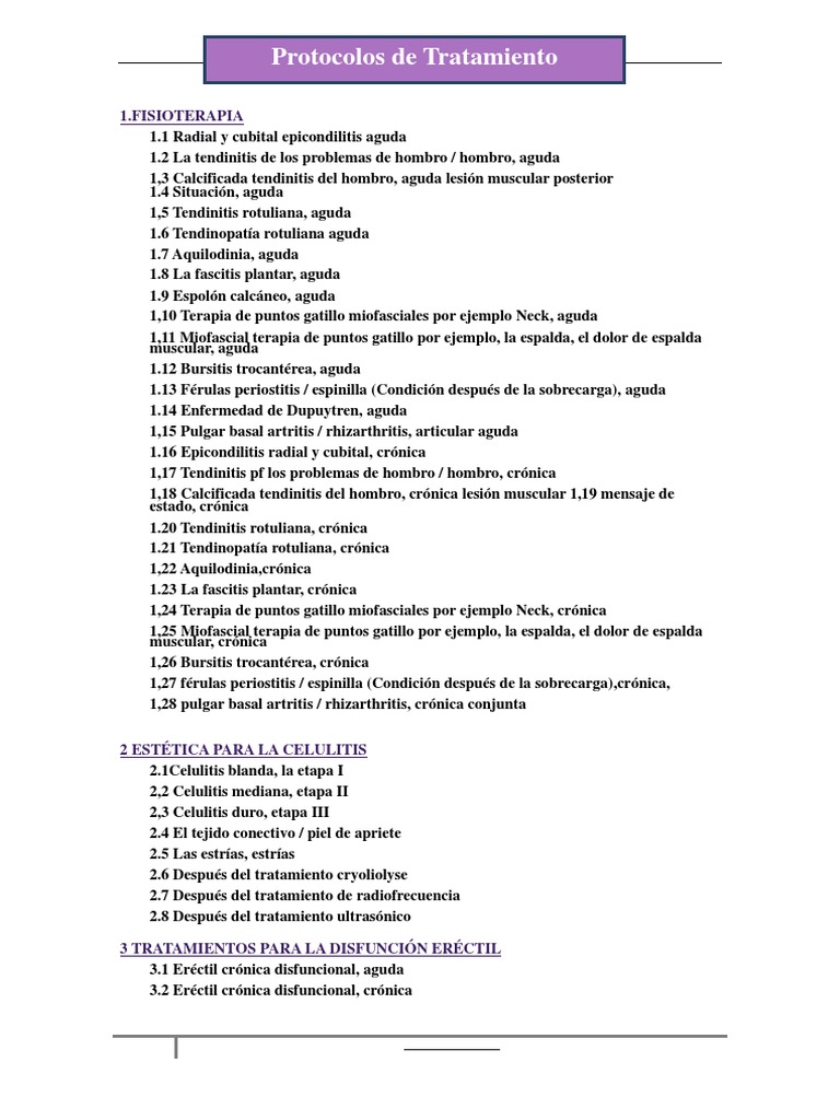 PROTOCOLOS TRATAMIENTO - Ondas de Choque | PDF | Tendón | Punto gatillo miofascial