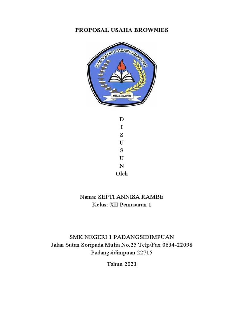 Proposal Usaha Septi | PDF | Ilmu Sosial